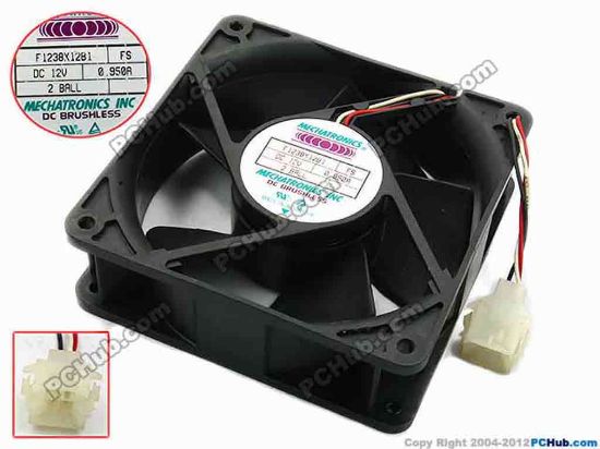 DC 12V 0.950A, 120x120x38mm F1238X12B1, FS, FSR, FH MECHATRONICS ...