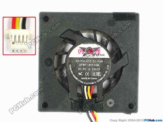 DC 5V 0.25A, Bare Fan EFWF-45F05M Other Brands EFWF-45F05M Cooling Fan ...