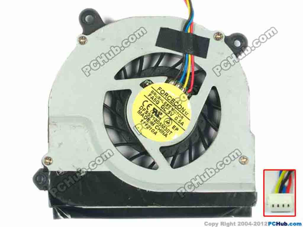 DC5V 0.5A, Bare fan DFS531205M30T, FA5G Forcecon DFS531205M30T Cooling ...