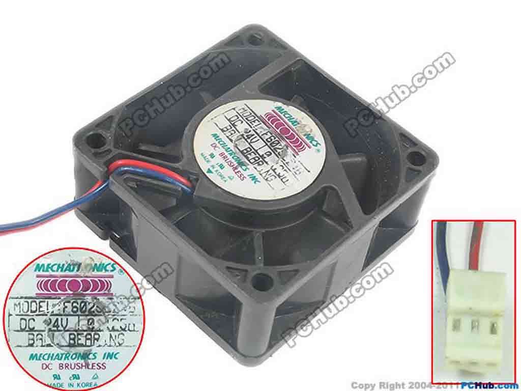 DC 24V 0.125A, 60x60x25mm F6025E24B, RS MECHATRONICS F6025E24B Server ...