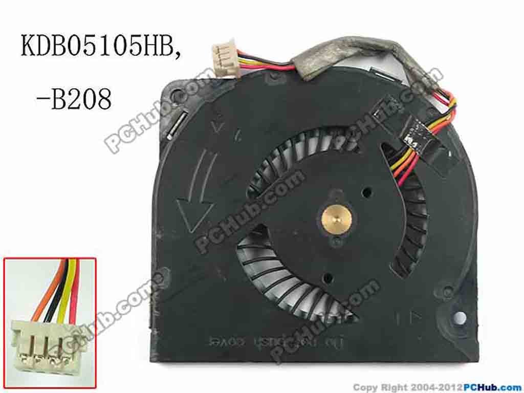 DC5V 0.40A, Bare Fan KDB05105HB, -B208 Delta Electronics KDB05105HB ...