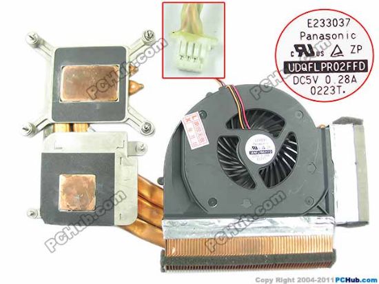 DC 5V 0.28A , Heatsink fan, 60.4CU18.001 60Y5494, UDQFLPR02FFD Lenovo ...